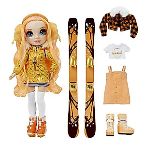 Rainbow High Winter Break Poppy Rowan – Orange Fashion Doll and Playset with 2 Designer Outfits, Pair of Skis and Accessories, Kids and Collectors, Toy Gift Ages 6 7 8+ to 12