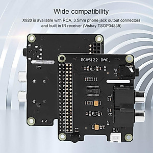 Cuifati Expansion Board for Raspberry Pi,3 Model B / 2B /B+/A+/, fosa PiFi/DAC+/HiFi/Full-HD Audio Expansion Board for Raspberry Pi Zero W, Support Volumio RuneAudio OSMC XMBC(Kodi) MOODE