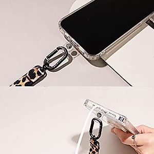 highloop Universal Cell Phone shoulder Crossbody Lanyard Set(Lanyard+Finger Strap+phone tether tap) Adjustable Neck Strap Phone Tether Compatible with Full Coverage Case (Paisley Lavender)