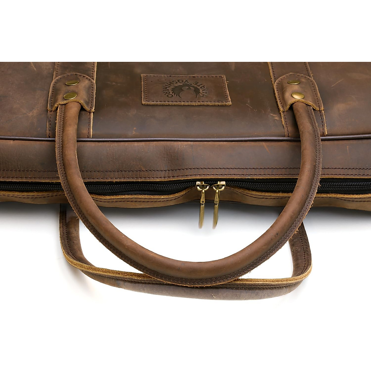 Yoshihiro Genuine Natural Leather Knife Culinary Bag Japanese Sushi Chef Tool (Brown)