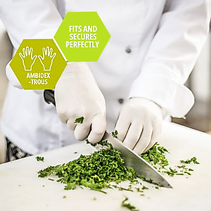 MED PRIDE Medical Latex Examination Gloves (Medium, 100-Count) Ultra-Strong 5 mil Thick, Disposable Powder-Free Gloves for Healthcare & Food Handling Use