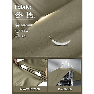 FREE SOLDIER Men's Outdoor Cargo Hiking Pants with Belt Lightweight Waterproof Quick Dry Tactical Pants Nylon Spandex (Mud 32W/32L)