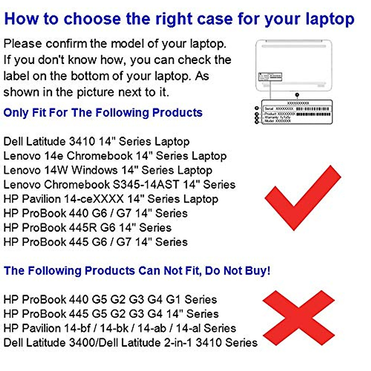 Honeymoon Protective Case Cover Compatible with Dell Latitude 3410/3420 14 Inch[Not fit Dell Latitude 3450/3460/3470/3480/3490],PU Leather Folio Protective Hard Shell Case Accessories,S011-Blue