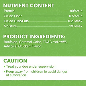 MON2SUN Dog Rawhide Rolls Twist Sticks 6.5 Inch Dog Chew Treats Chicken Flavor 60 Count for Puppy and Small Dogs