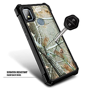 NZND Compatible with Cricket Icon 4 Case with [Built-in Screen Protector], Full-Body Protective Shockproof Rugged Bumper Cover, Impact Resist Durable Phone Case (Camo)