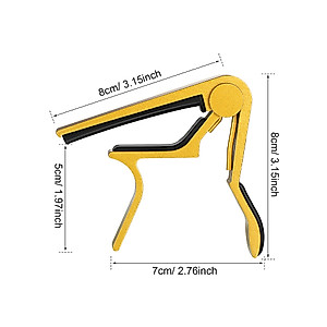 8 Pieces Guitar Capo Guitar Accessories Capo Aluminum Metal Universal Guitar Clamp Capo Electric Guitar Capo Clamp for Various Types Lightweight String Instrument