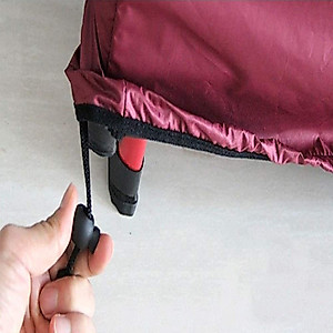 KUAIE Covers for Garden Furniture Folding Ladder Protective Cover Wwaterproof and Dustproof with Drawstring Garden Ladder Cover (Color : Brown, Size : 50x195x6.5cm)