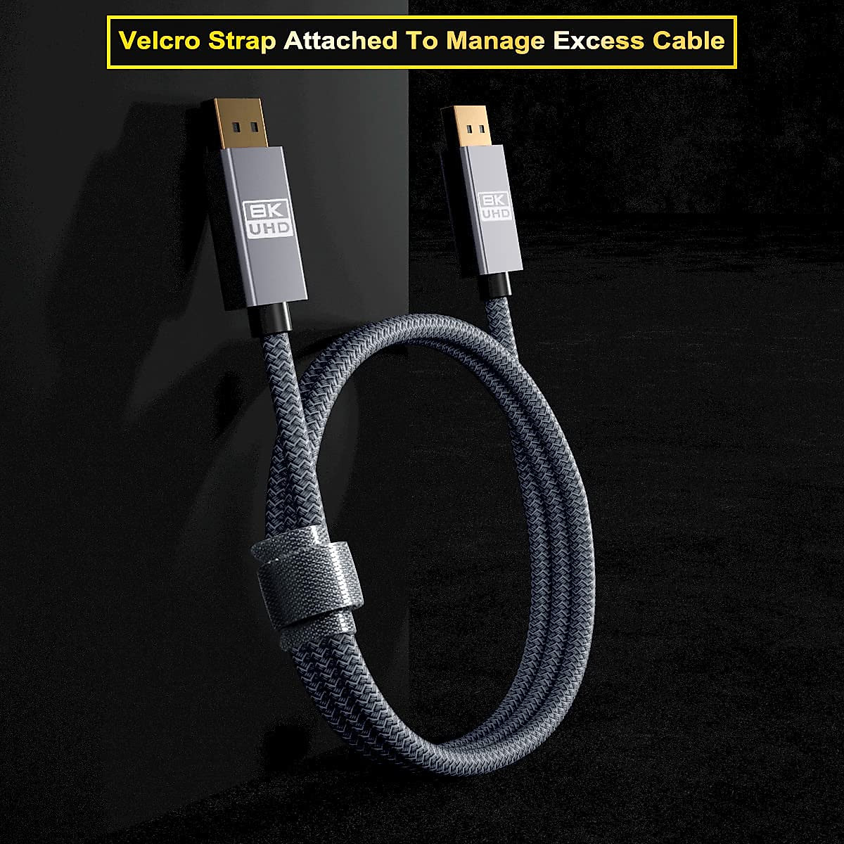 Itramax 8K 60Hz DisplayPort Cable 6.6FT (2-Pack),DP 1.4 Male Ultra High Speed Cord for Laptop/PC/TV/Gaming Monitor 6,HBR3 Bandwidth of 32.4Gbps,4K@144Hz,2K@165Hz,1080P@240Hz(DP 1.2 Compatible), Feet