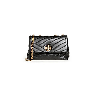 Tory Burch Women's Small Kira Chevron Convertible Shoulder Bag, Black, One Size