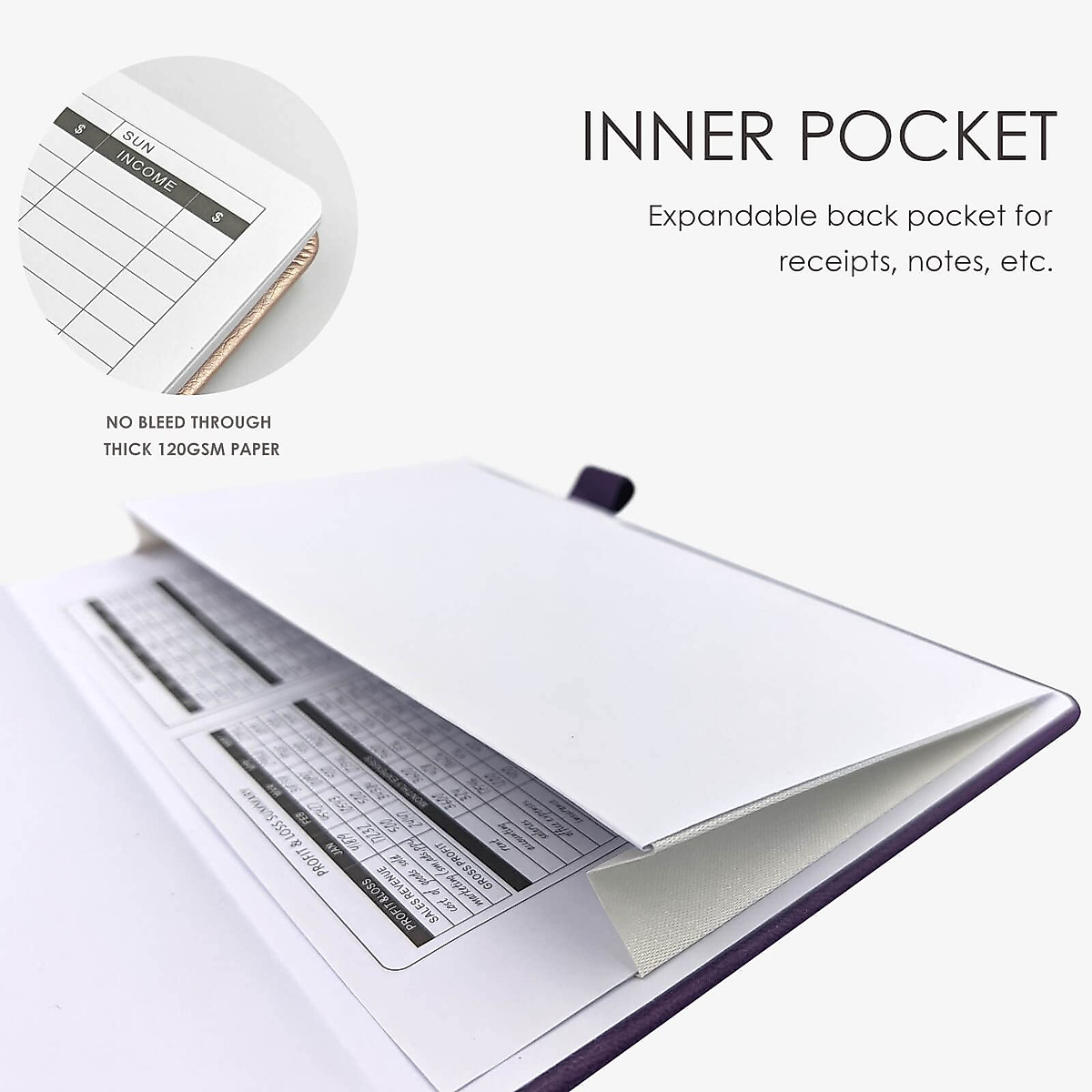 JXSELECT Elegant Income and Expense Tracker Notebook – Accounting Ledger Book for Small Business Owners – Income and Expense Log Book with – Undated Bookkeeping Record Book, 5.7″ x 8.5″ (Rose Gold)