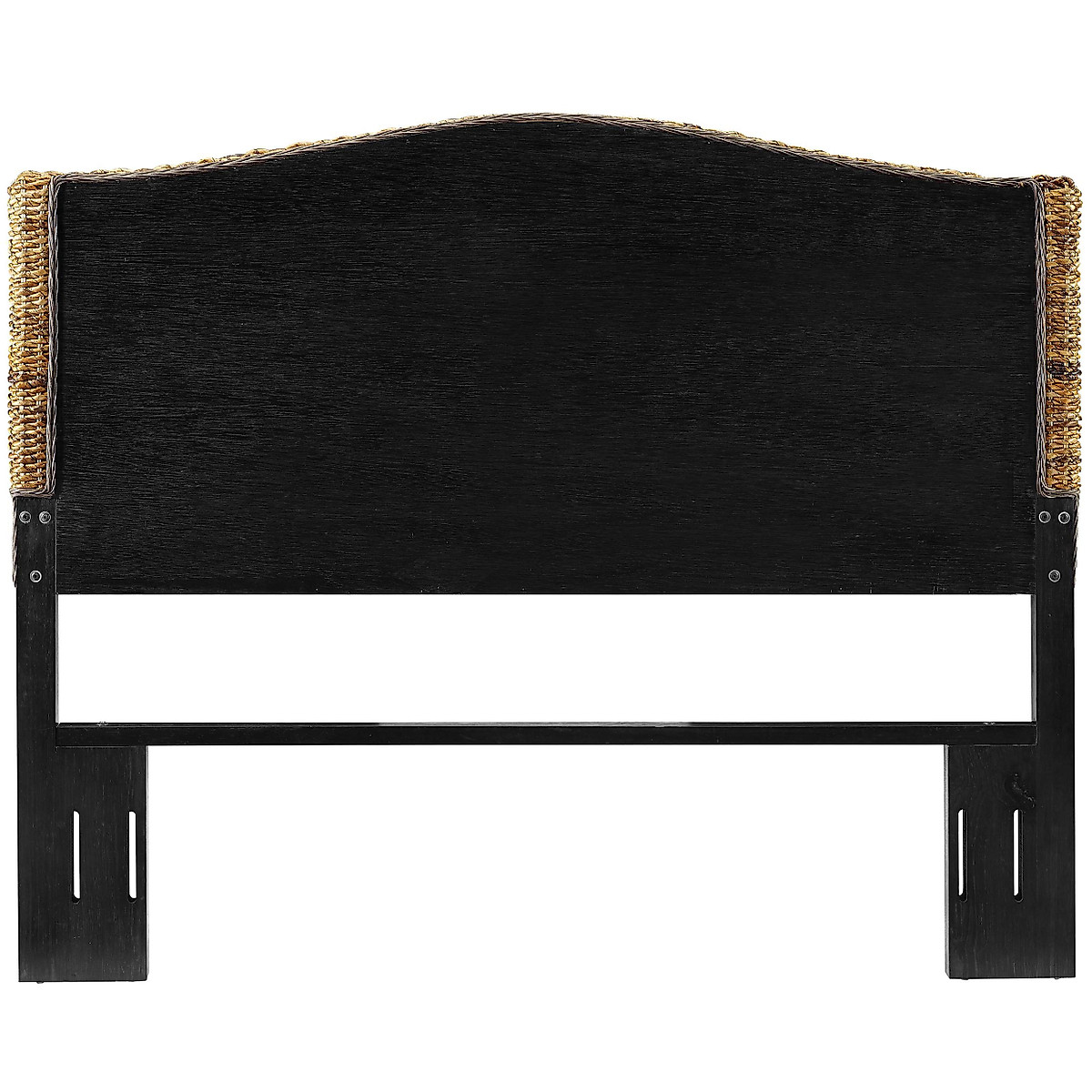 Crosley Furniture Serena Handwoven Natural Fiber Rattan Bed Headboard, Banana Leaf, Queen