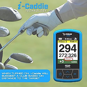 Izzo Swami 6000 Handheld Golf GPS Water-Resistant Color Display with 38,000 Course Maps & Scorekeeper