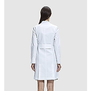 Dr. James Lab Coat Women, Tailored Fit, Fold Back Cuff, White, 35 inch Length (6)