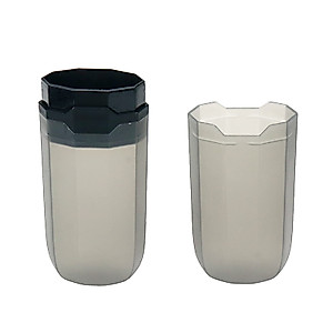 Xiaoyztan 4 Pcs Portable Travel Toothbrush Case PP Plastic Toothbrush Storage Box Toothbrush Bucket Toothbrush Container (Translucent Black)