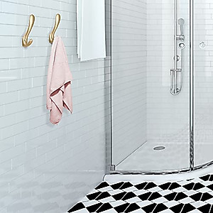 Gold Coat Hooks Wall Mounted, 4 Pack Gold Wall Hooks for Hanging Coats Robe Hats Bags Purses, Towel Hooks for Bathrooms Decorative Wall Hook Heavy Duty Double Hooks for Clothing