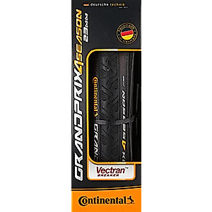 Continental Grand Prix 4-Season Bicycle Tire (700x23, Wire Beaded, Black)