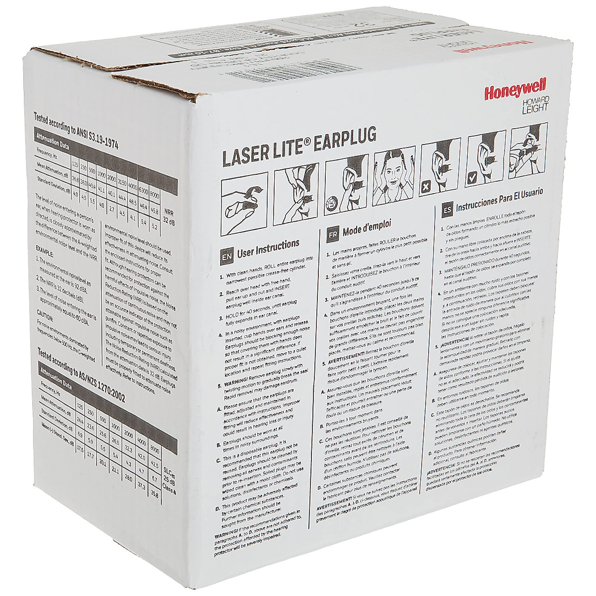 Howard Leight by Honeywell Laser Lite High Visibility Disposable Foam Earplugs, Pink/Yellow , 200-Pairs (LL-1) - 3301105