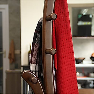 DOUBAO Living Room Solid Wood Floor Coat Hanger Home Bedroom Coat Hanger Chinese Vertical Coat Hanger Thickened
