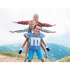 Letter M Halloween Men's T-Shirt Funny Team Groups Costumes Party (M, Royal)