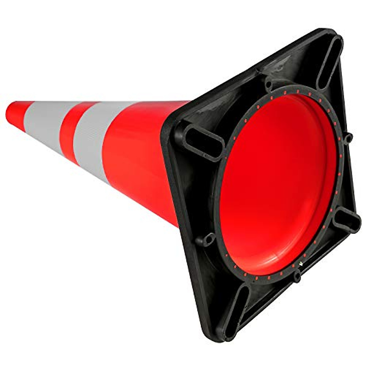 VEVOR 6Pack 36" Traffic Cones, Safety Road Parking Cone with Black Weighted Base, PVC Orange Traffic Safety Cones, Hazard Cones Reflective Collars for Construction Traffic Parking