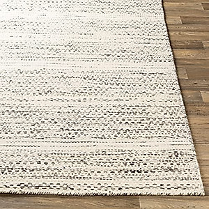 Mark&Day Area Rugs, 6x9 Marie Modern Cream Area Rug, White/Black Carpet for Living Room, Bedroom or Kitchen (6' x 9')
