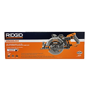 RIDGID 18V Brushless Cordless 7-1/4 in. Rear Handle Circular Saw Kit with MAX Output Battery and 18V Charger (Bulk Packaged), R8658