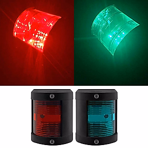 ISURE MARINE Boat Green Starboard and Red Port Side Black Stern LED Navigation Light 90° IP66 Anchor Signal Mast Light