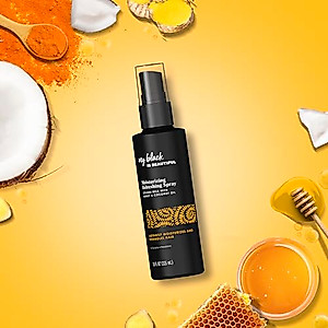 MY BLACK IS BEAUTIFUL Detangler Spray, Sulfate Free, for Curly and Coily Hair with Coconut Oil, Honey and Turmeric, 7.6 fl oz