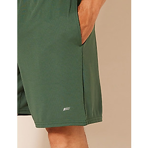 Amazon Essentials Men's Performance Tech Loose-Fit Shorts (Available in Big & Tall), Pack of 2, Black/Olive, Large