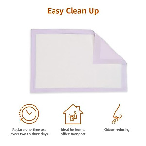 Amazon Basics - Cat Litter Pads, 1 Size Fits Most Litter Boxes, 20 Count, Fresh Scent, PE Film, Odor Control, Easy Cleanup, Purple