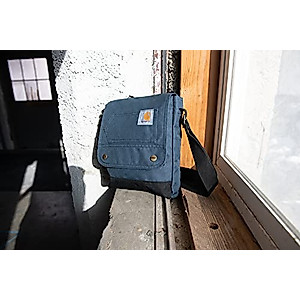 Carhartt, Durable, Adjustable Crossbody Bag with Flap Over Snap Closure, Black