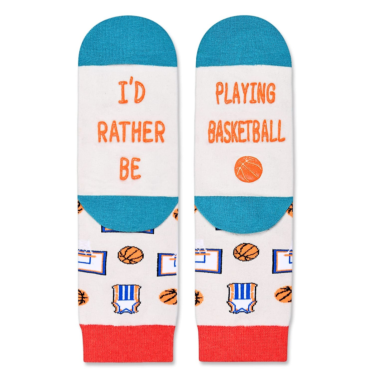 HAPPYPOP Basketball Gifts For Boys Girls Who Love Basketball, Basketball Team Player Gifts, Funny Basketball Socks Kids Boys Girls
