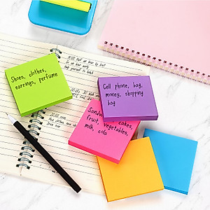 Sticky Notes 3x3 Pop Up Self-Stick Notes Pads with 6 Bright Colors, Easy to Post for Office, Shool, Home, 6 Pads/Pack, 100 Sheets/Pad(Pop Up)