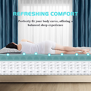 CHEVNI Queen Mattress 10 inch, Hybrid Mattresses Individual Pocket Springs with CertiPUR-US Gel Memory Foam Mattress in a Box,Medium Firm Queen Size 80" L x 60" W x 10" T