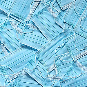 OxGord Artnaturals Face Mask - 50 Disposable Ear-Loop Masks - Protection from Dust, Pollen, and More - Mouth Cover Ideal for Everyday Use (Blue)