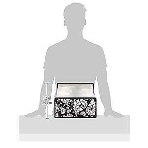 Storage Studios Projections Paper Holder with 10 Expandable Sections, 14.625 x 9 x 14.25 Inches, Black and White (CH92650)