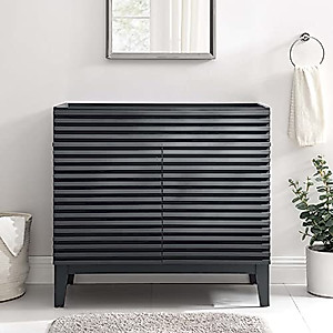 Modway Render 36" Bathroom Vanity Cabinet in Gray - Sink Basin Not Included