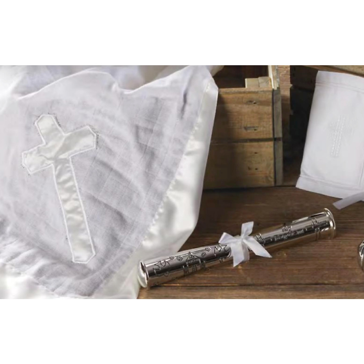 Stephan Baby Keepsake Gifts - Engraved Baby Baptismal Certificate Holder, Personalize-able, 9.5-Inch, Silver Plated