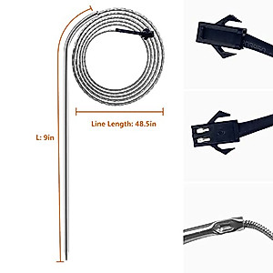 Replacement 9007080006 Meat Probe Part for Masterbuilt Electric Smoker, Temperature Probe Compatible with Masterbuilt Digital Smokers Series