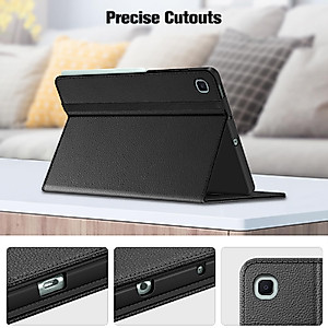 Fintie Case for Samsung Galaxy Tab S6 Lite 10.4 Inch 2024/2022/2020 with S Pen Holder, Multi-Angle Viewing Soft TPU Back Cover with Pocket Auto Wake/Sleep, Black