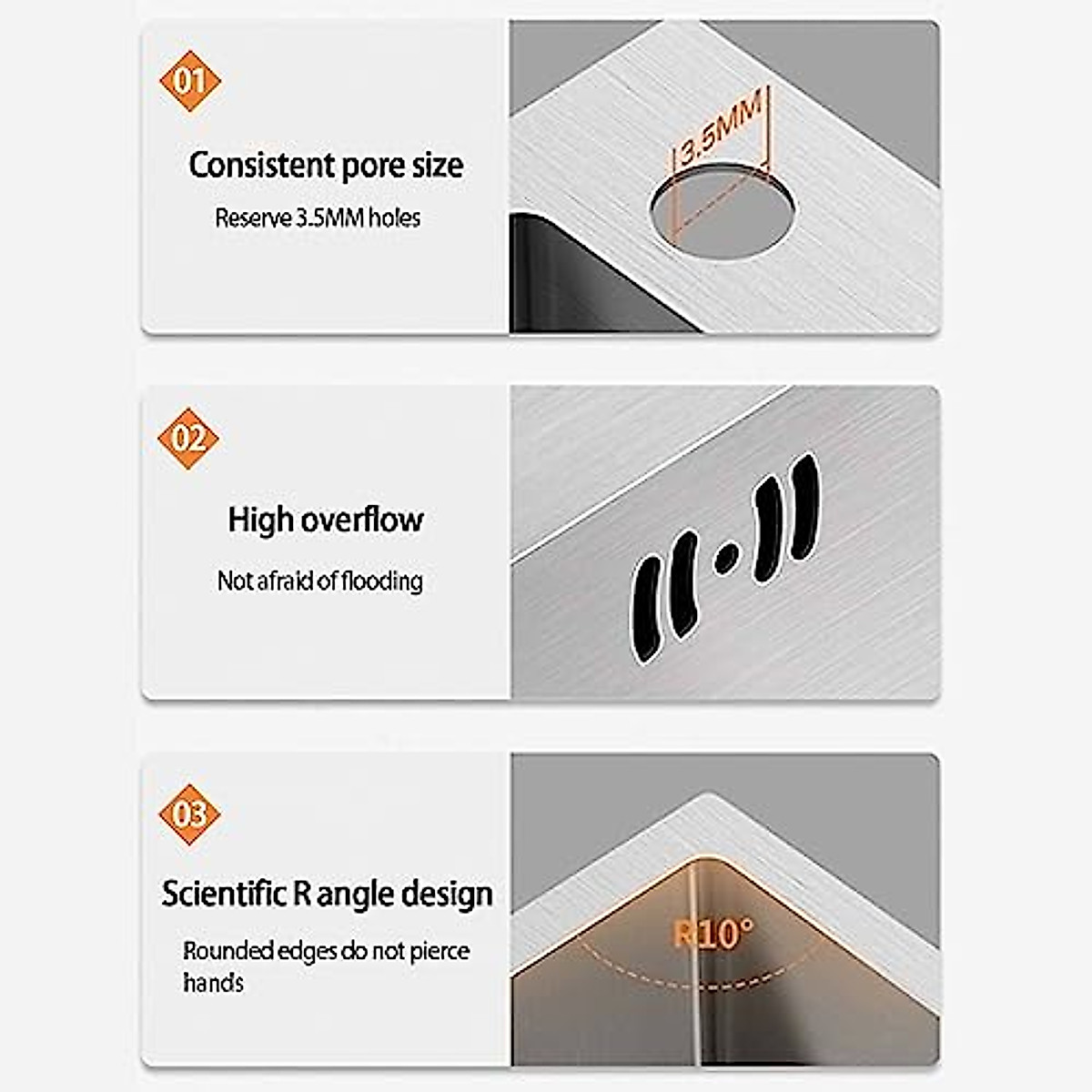 Kitchen sinks, utility sink, stainless steel sink,Well crafted for durability, making it a contemporary centerpiece that enhances the overall appeal of your kitchen space. (Size : 68 * 45 * 20cm)