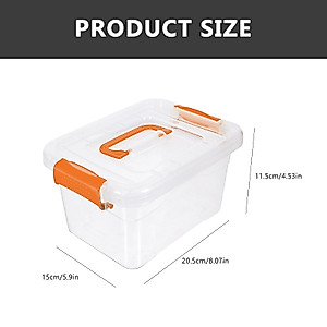 4Pcs Box storage containers with lids Storage Container for Snack clear container with lid Organizer product suitcase container plastic box storage box Handheld