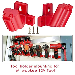 4 Packs Tool Holder Mount for Milwaukee M12 12V Drill Tool Hanger Power Tool Storage