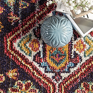 nuLOOM Erline Colorful Bohemian Runner Rug, 2' 6" x 12', Black