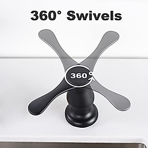 GAGALIFE Sink Soap Dispenser Matte Black, Built in Soap Dispenser with 13 OZ Bottle, Lotion Dispenser for Kitchen Sink, Refill from The Top