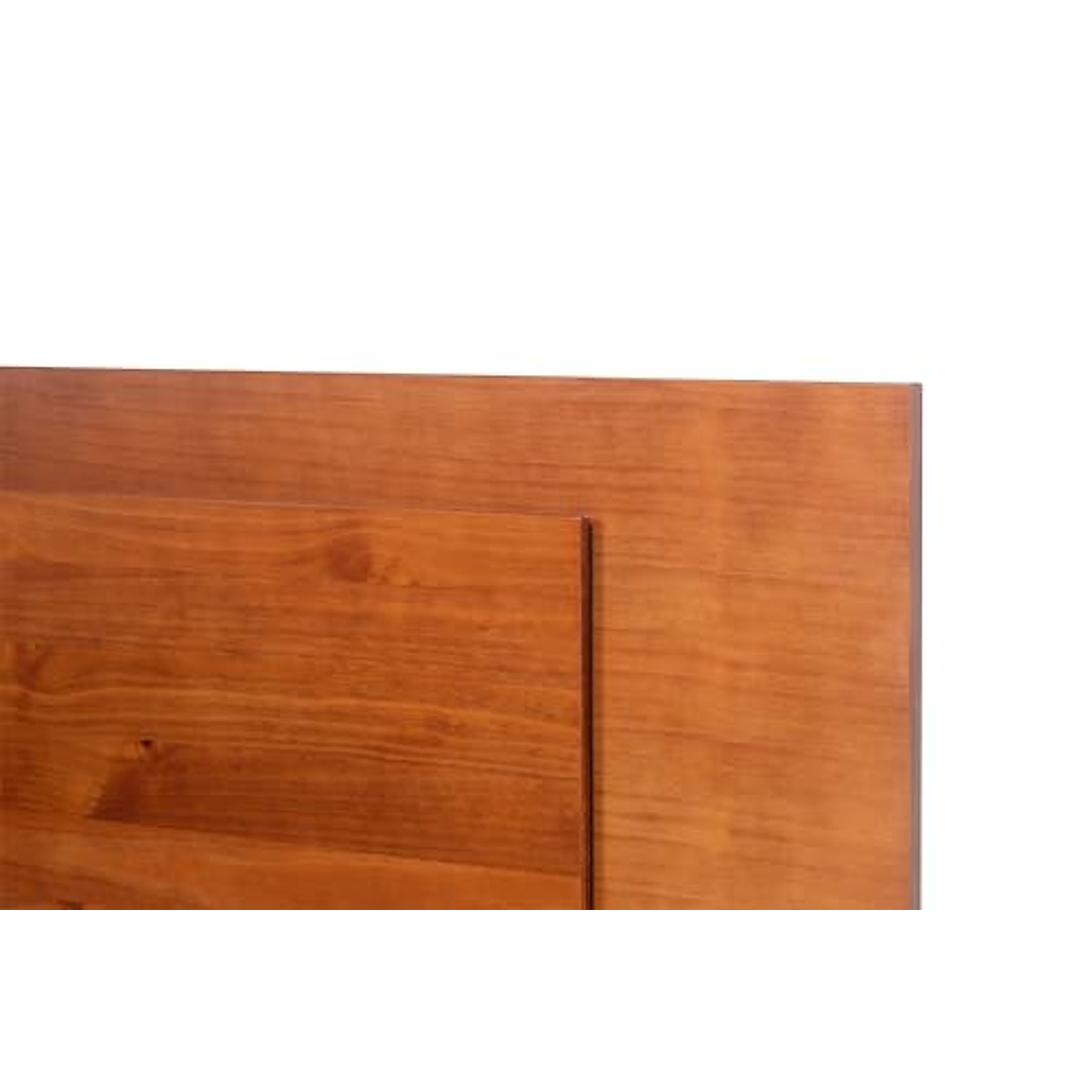 memomad Bali Slim Set: Storage Platform Bed with Drawers + Flat Panel Headboard (Queen Size, Caramel Brown Wood)