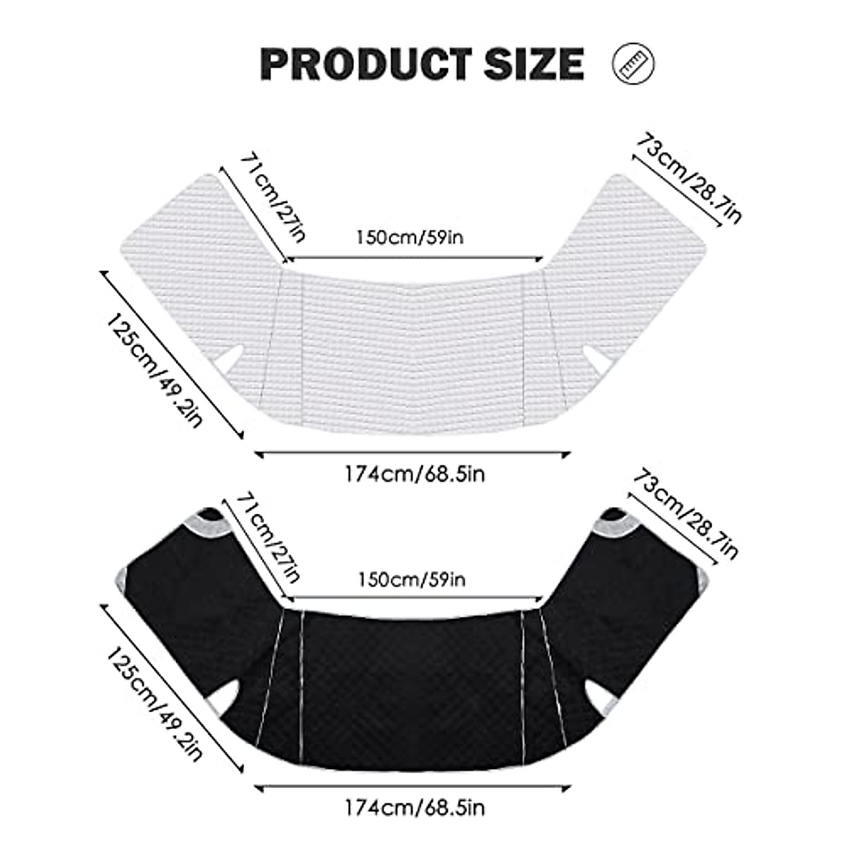 VANNCAMP Exterior Windshield Cover for 2001-2020 Chevy Motorhome Class C, RV Front Window Cover