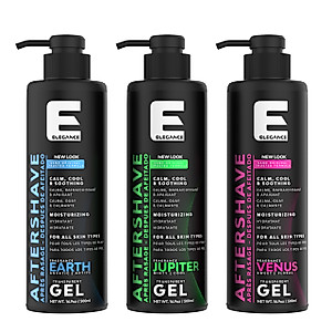 Elegance After Shave Lotion for Men, 500ml, Earth (Blue), Real Shaving Relief, After Shave that Hydrates and Revitalizes your Skin, 16.9 Oz Earth Blue)