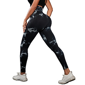 OVESPORT 3 Pack Tie Dye Seamless High Waisted Workout Leggings for Women Scrunch Butt Lifting Yoga Gym Athletic Pants