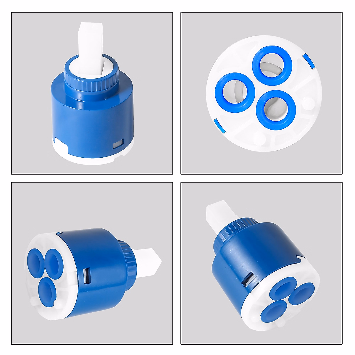 2 PCS Diameter 35mm Faucet Valve Cartridge, Gear Cartridge Faucet Replacement Parts for Single Handle Kitchen Basin Shower Faucet Suitable for Spanish Track Spool Faucets